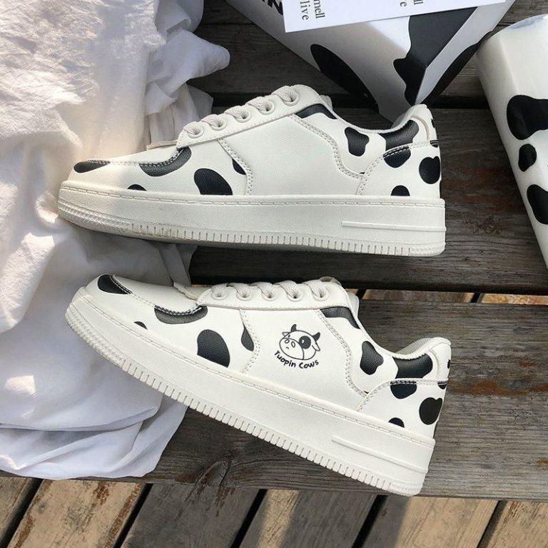 Cow Print Shoes - Cow Print Shoes - Woman Canvas Cow Print High Top ...